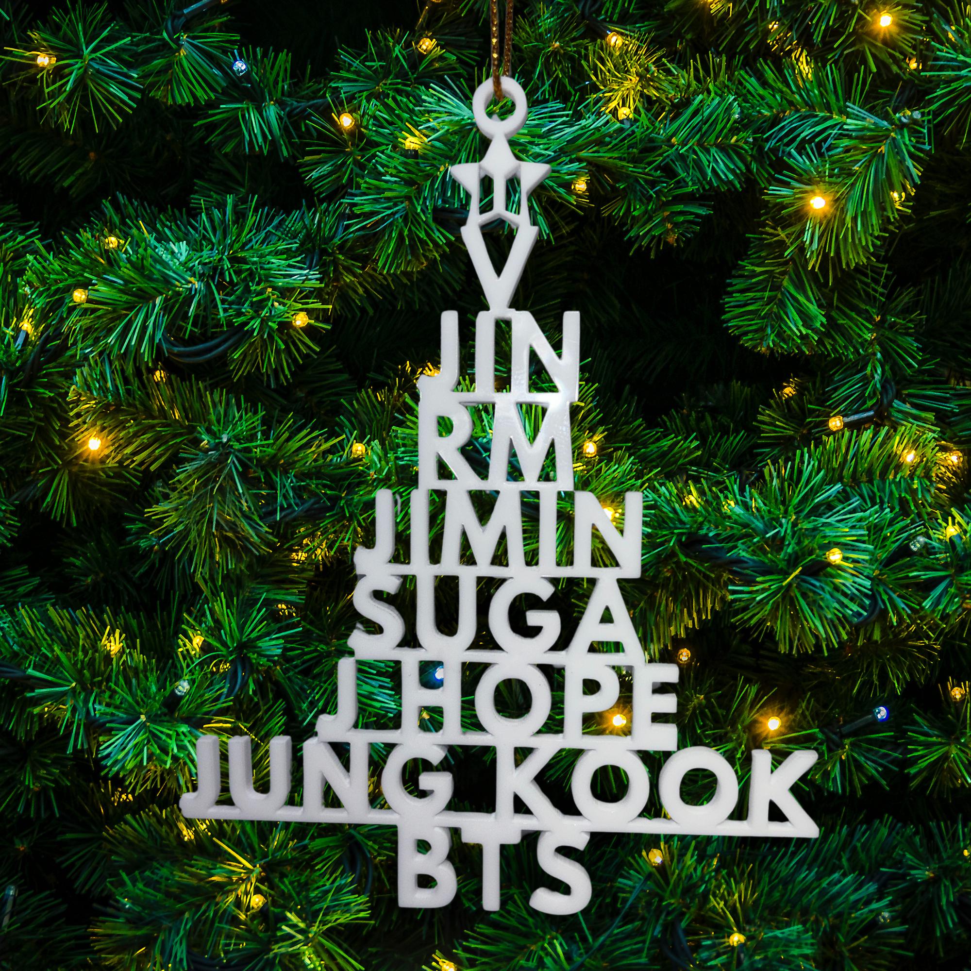 BTS Christmas Tree Ornament | K-pop Holiday Decor | ARMY Gift ...