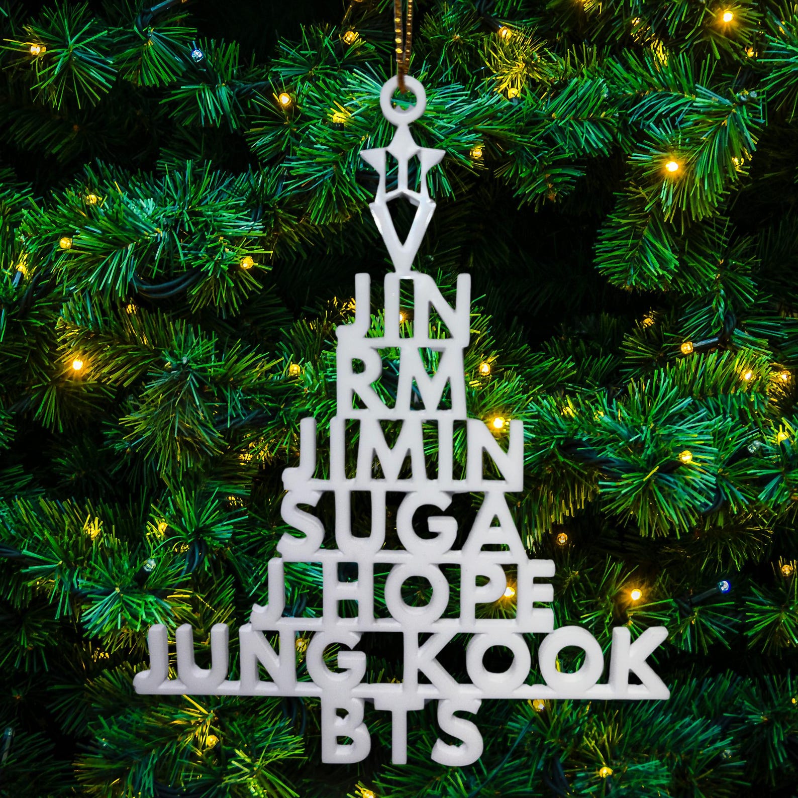 BTS Christmas Tree Ornament | K-pop Holiday Decor | ARMY Gift ...