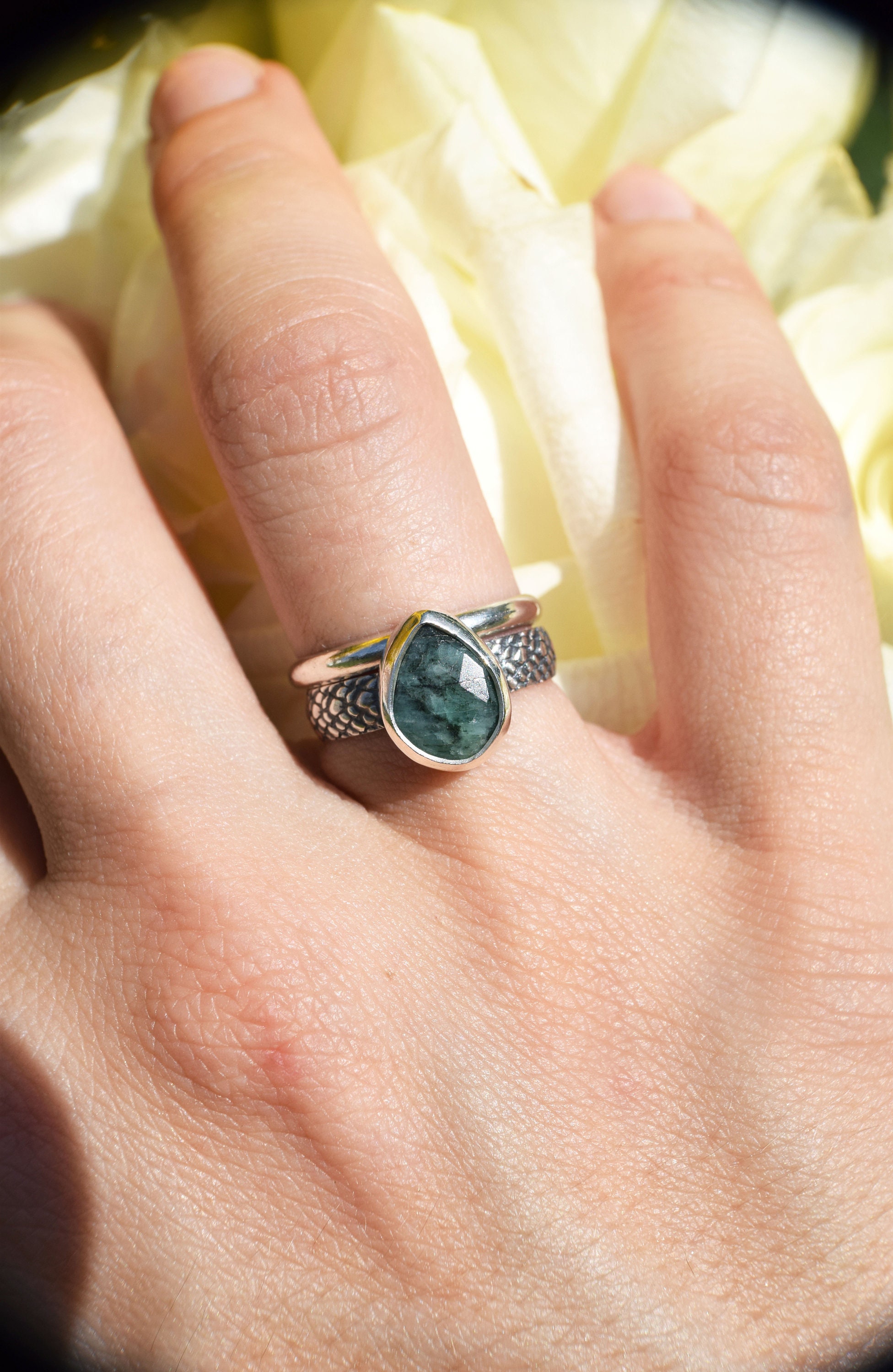 The Serpentine Cremation Ash Ring Choose Any Gem 925 - Etsy