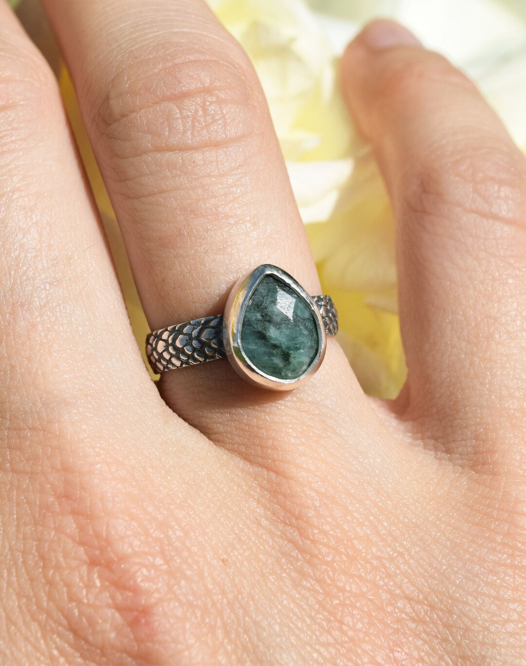 The Serpentine Cremation Ash Ring - Choose Any Gem! - 925 Sterling ...