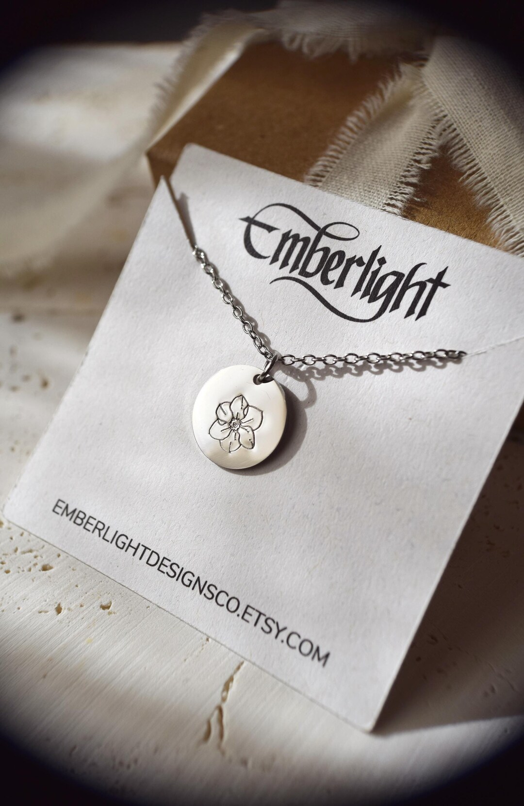 Stainless Steel Birth Month Flower Necklace - Hypoallergenic Floral ...