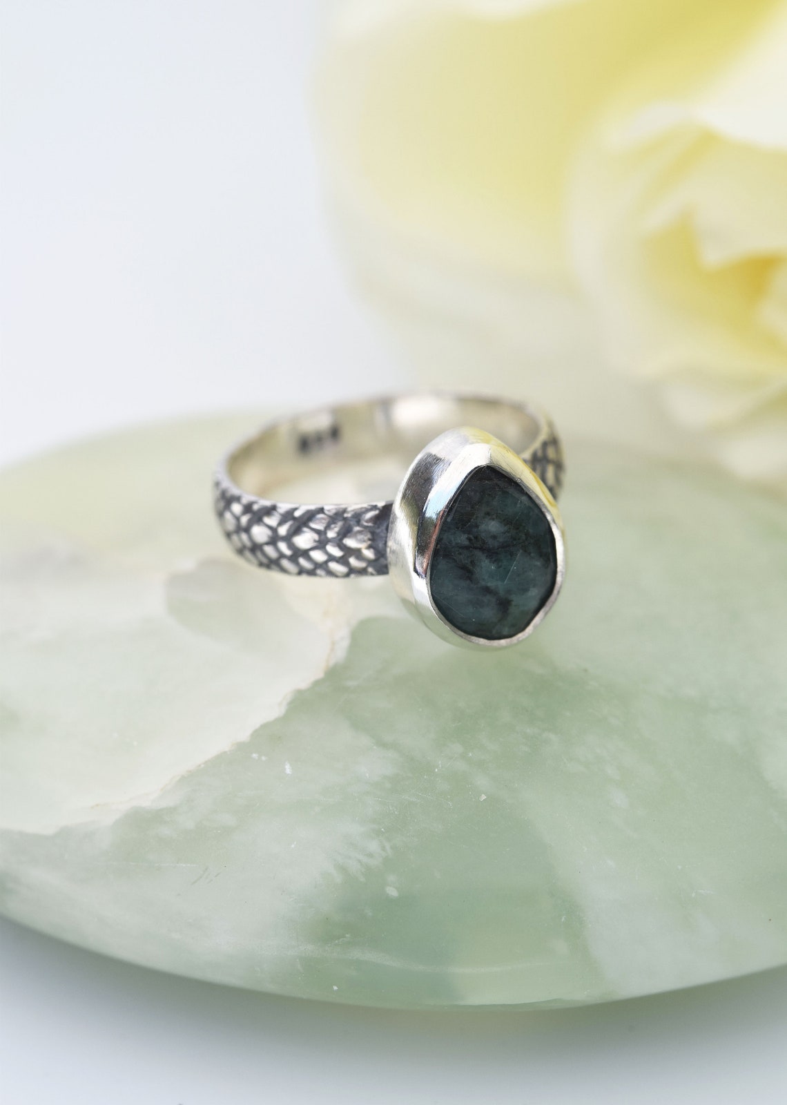 The Serpentine Cremation Ash Ring Choose Any Gem 925 - Etsy