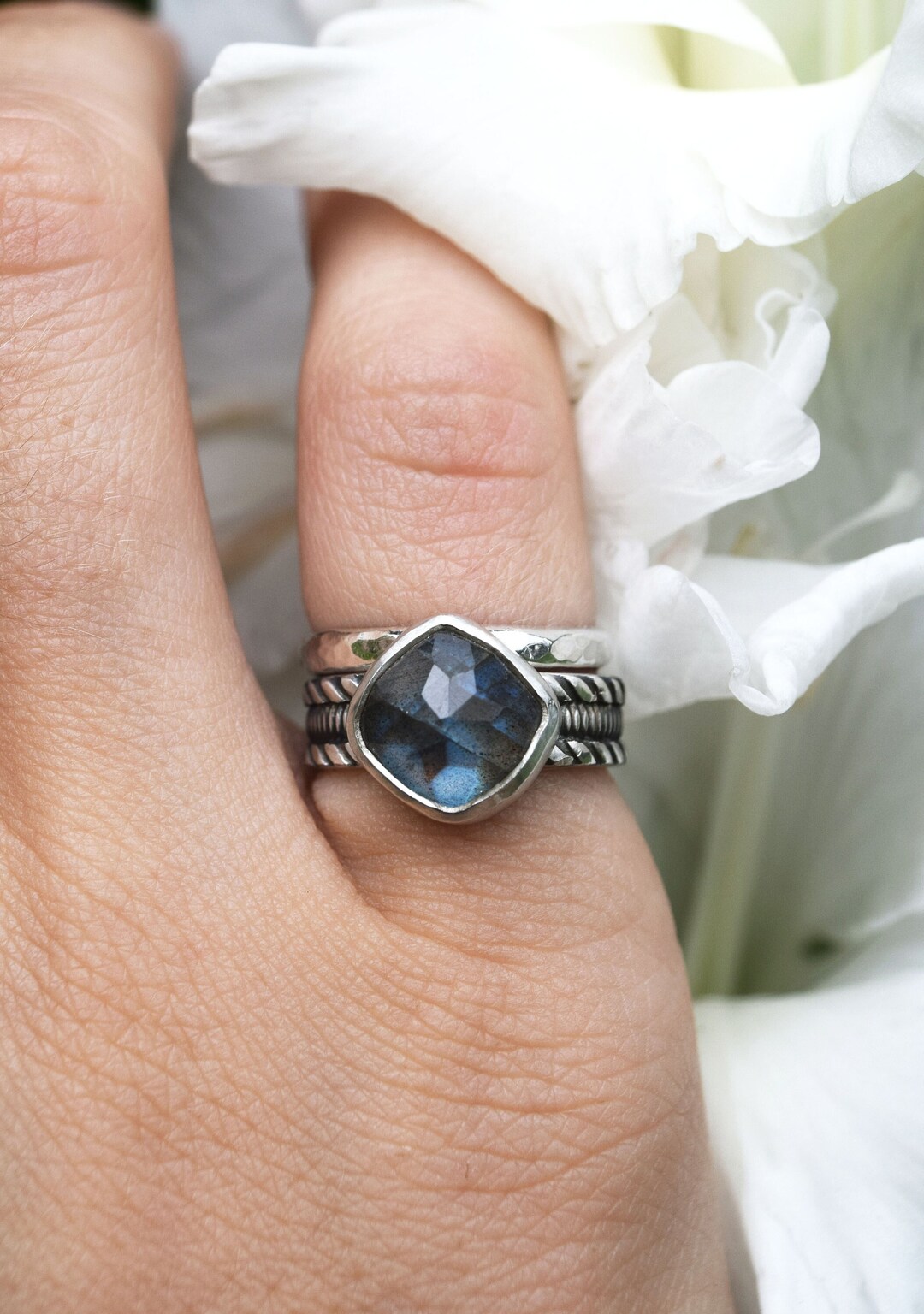 The Twist Cremation Ash Ring - Choose Any Stone! - 925 Sterling Silver ...