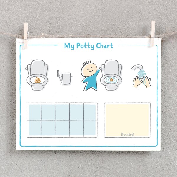 Potty Chart for Boy - Etsy