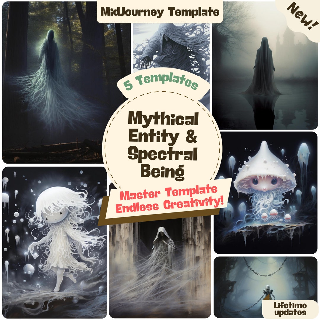 Midjourney Prompts: Mythical & Ghostly Art Prompt Essentials Templates ...