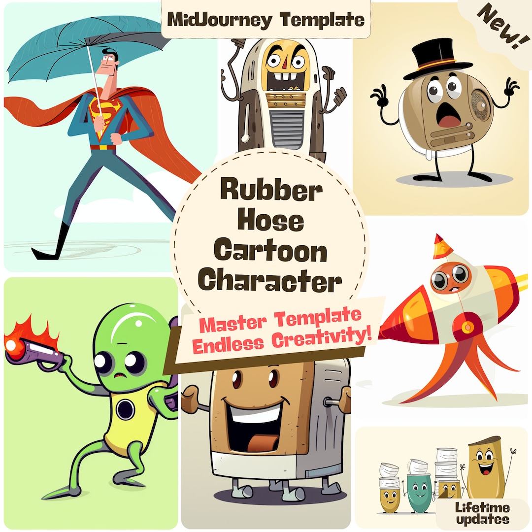 Midjourney's Cartoon Creations: Classic Styles, Retro Rubber Hose Toons ...