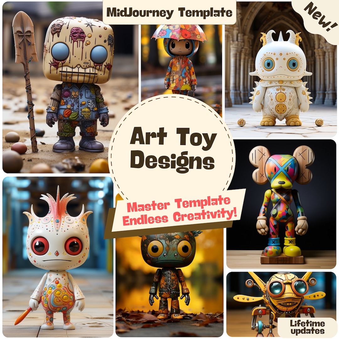 Midjourney Art Toy Prompts: Make Your Own Cool Art Toys With Midjourney Prompts and AI - Etsy