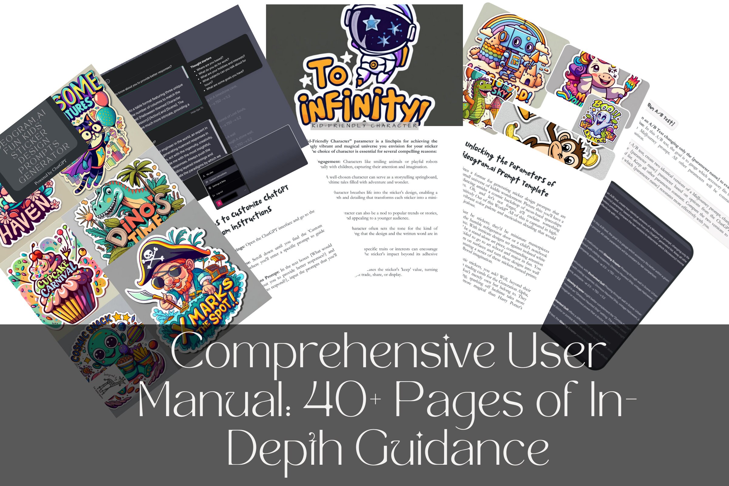 Midjourney Prompts.... or Ideogram Kids' Sticker Prompts With Quotes AI ...