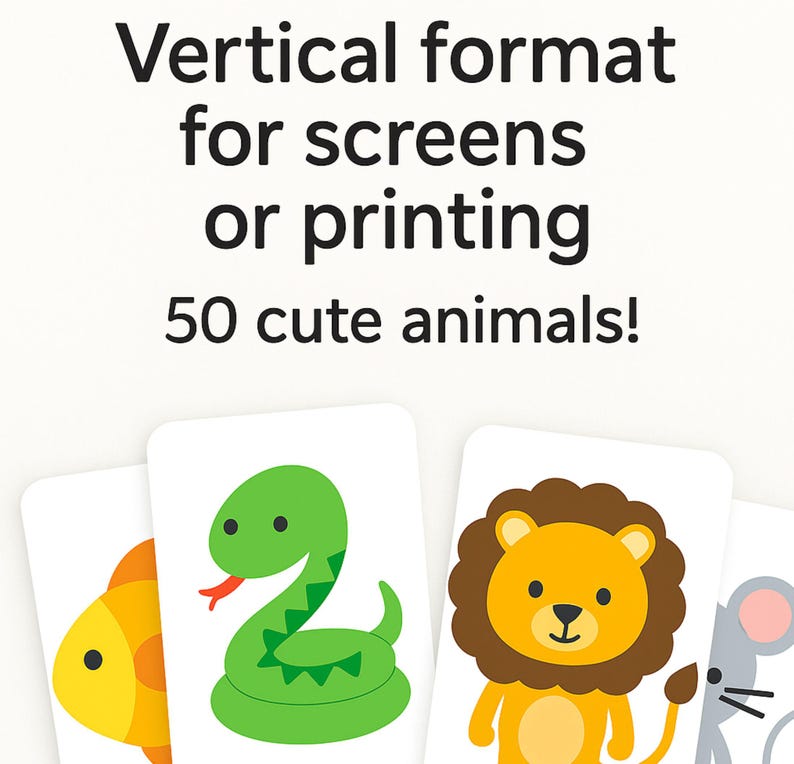50 French Animal Flashcards for Kids + Pdfs, Poster, Montessori Game ...