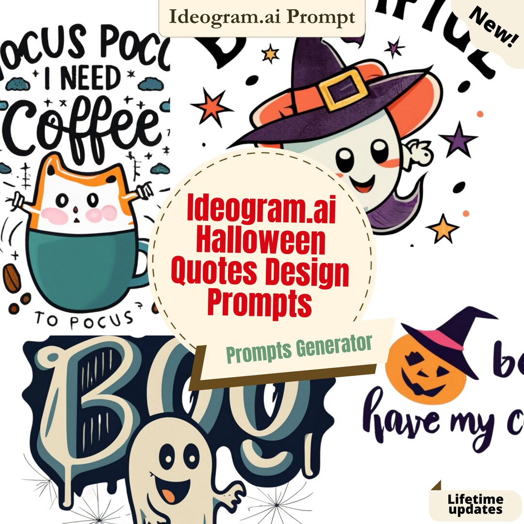 Ideogram.ai Halloween Quotes for T-shirt Prompts Spooky - Etsy