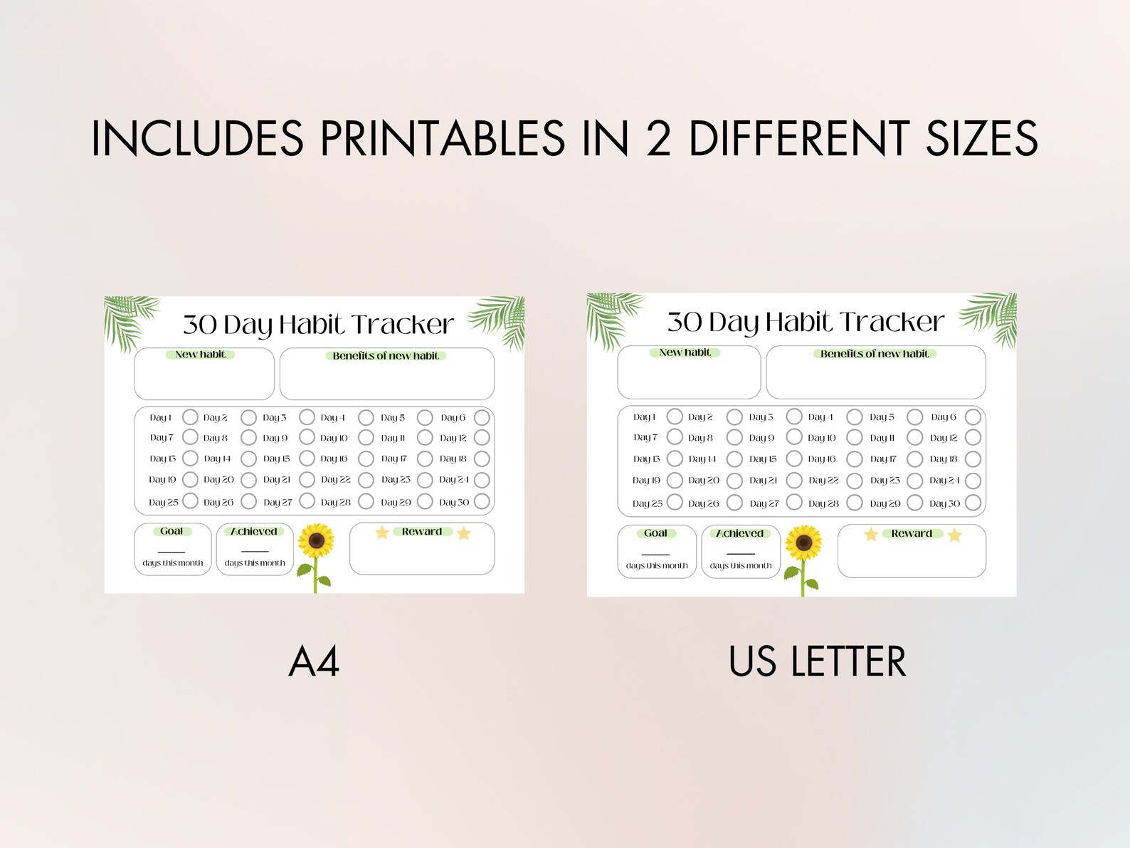 30 Day Habit Tracker Printable, Daily Habit Tracker PDF, Everyday Habit ...