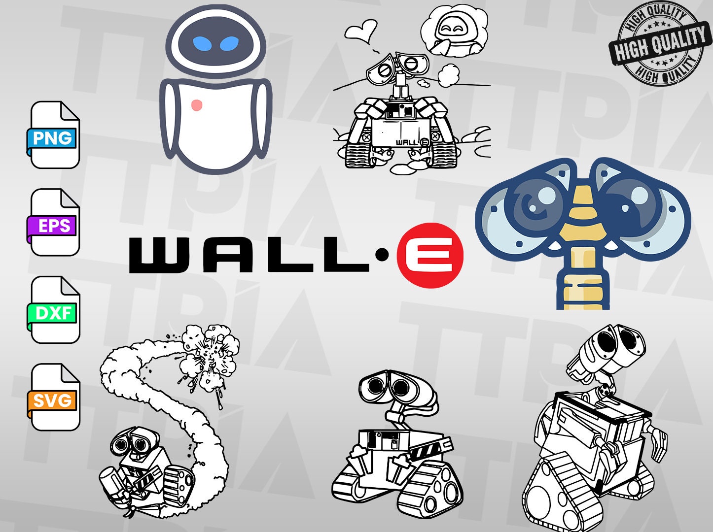 Wall-e Vector SVG, WALL-E Svg, Disneyland Ears SVG Vector in Svg Png ...