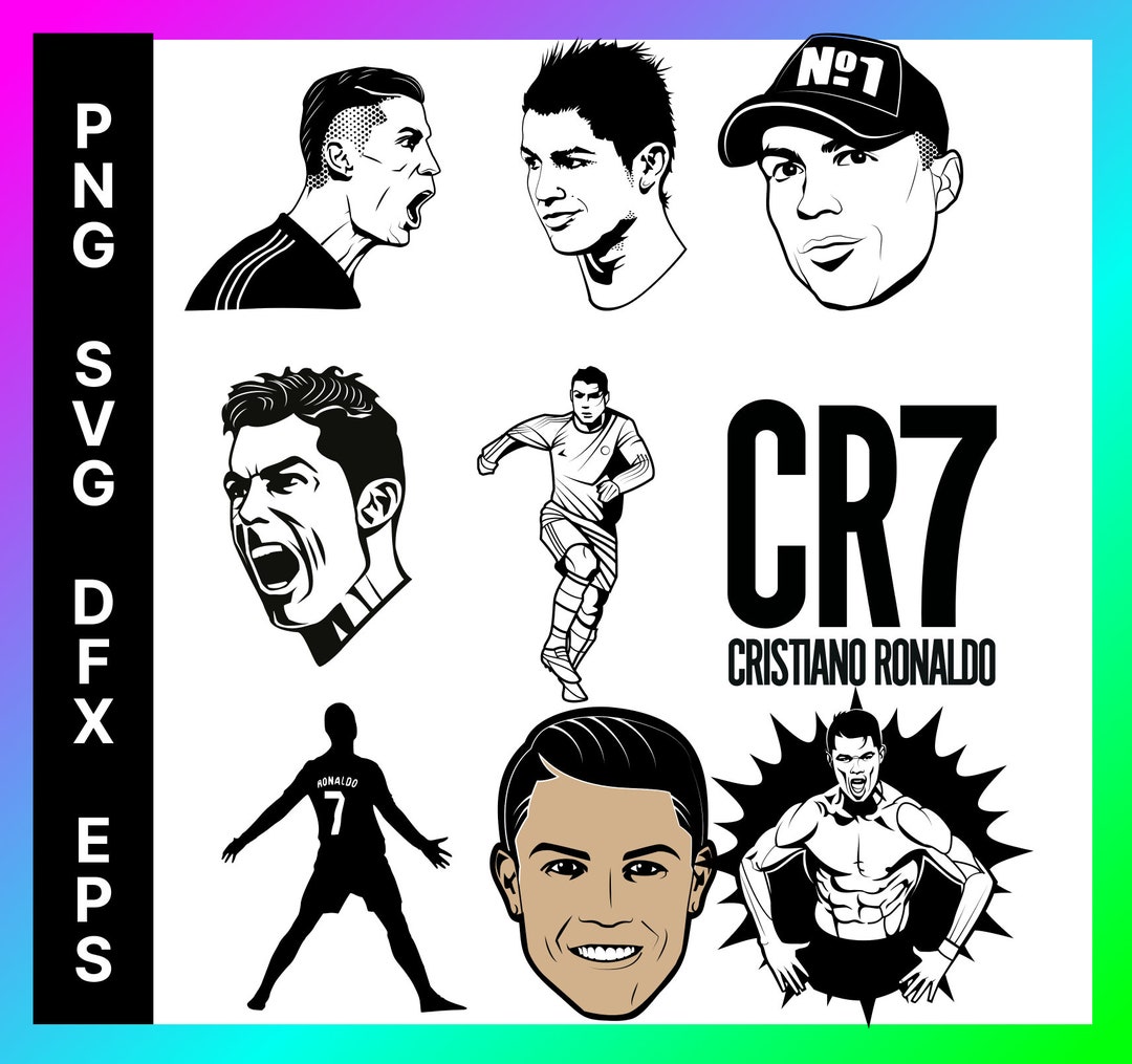 Cristiano Ronaldo Svg CR7 Svg Laser Cut Files Cricut - Etsy Norway