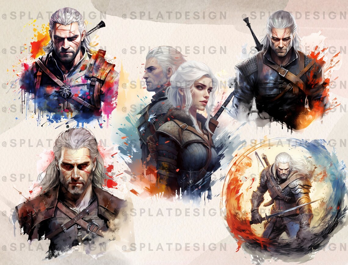 Watercolour Witcher Clipart Bundle, Potion Clipart, Magical Witch ...