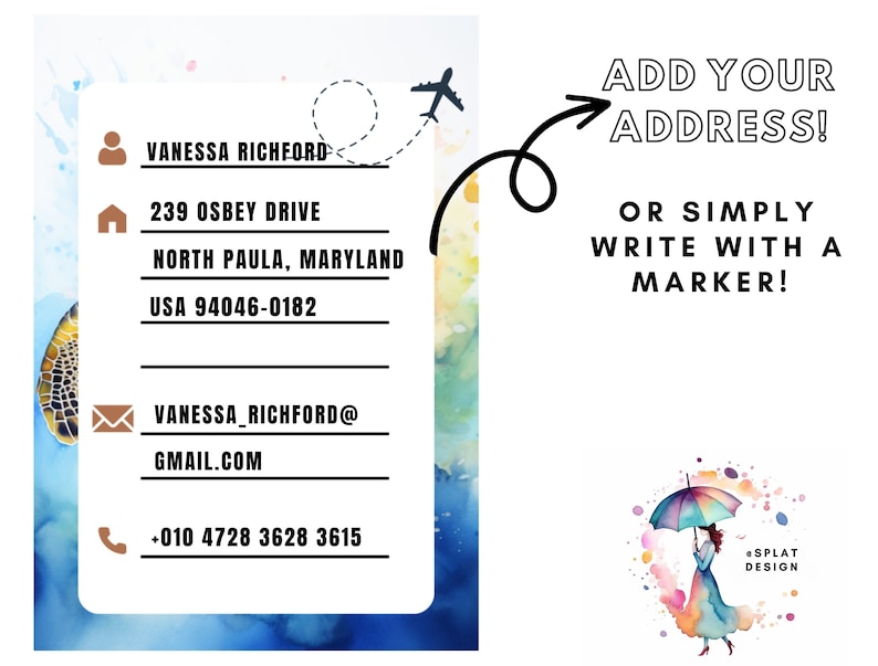 Summer Beach Luggage Tag Clipart Bag Tag Sublimation Design Template ...