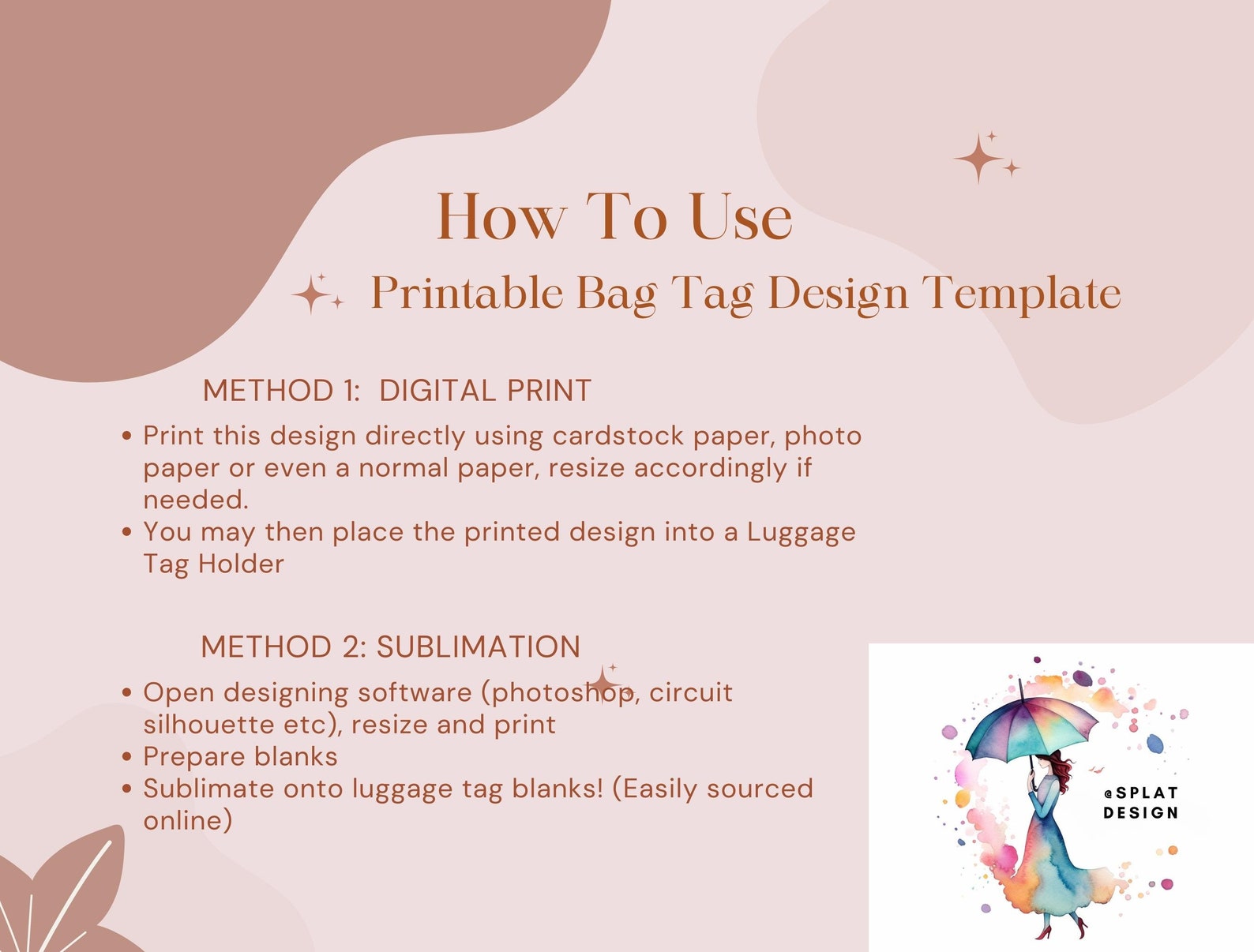 Summer Beach Luggage Tag Clipart Bag Tag Sublimation Design Bundle of 7 ...