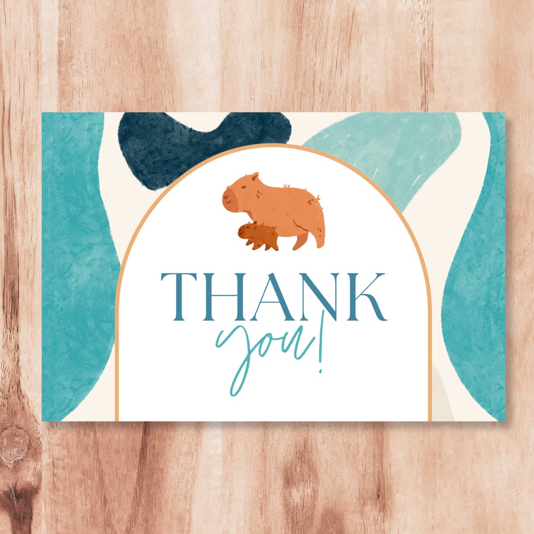 Capybara Baby Shower Thank You - Etsy
