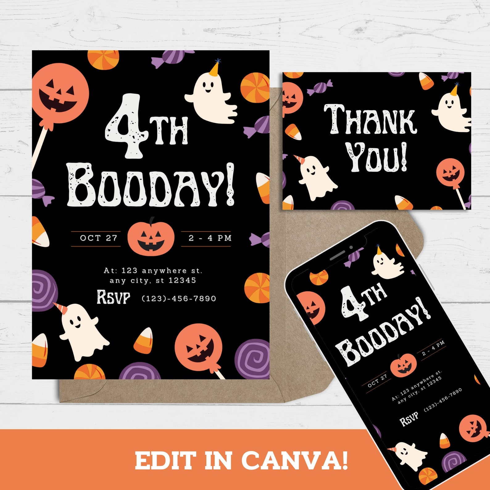 Booday Birthday Invitation and Thank You - Etsy