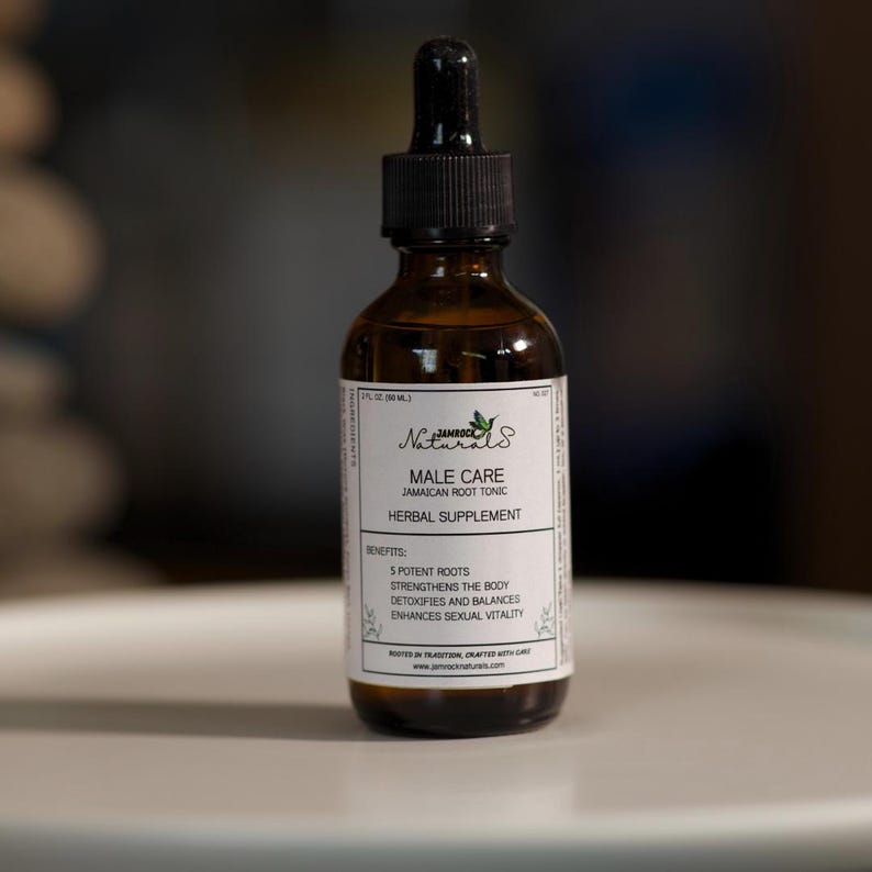 Male Care Jamaican Roots Tonic | Strength & Vitality | 2 Oz Dropper ...