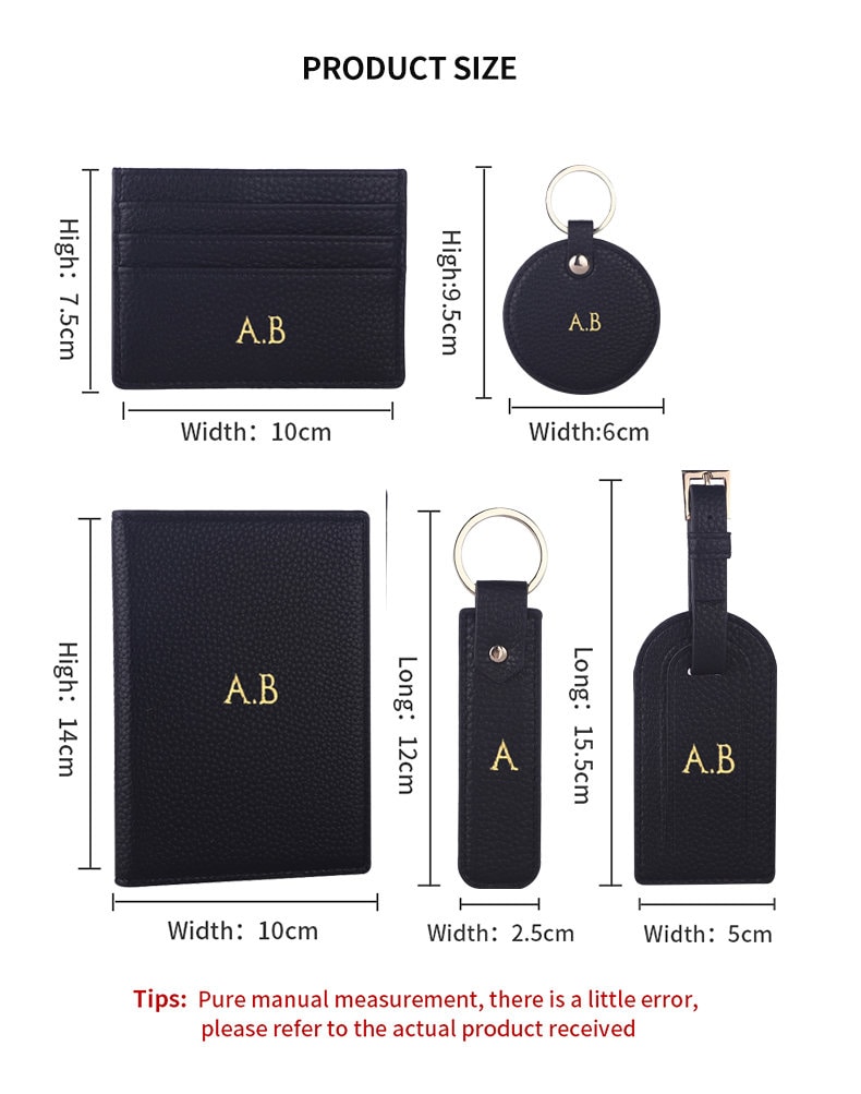 Custom Gold Name Pebble Leather Fashion Bag and Accessories Set ID Card ...
