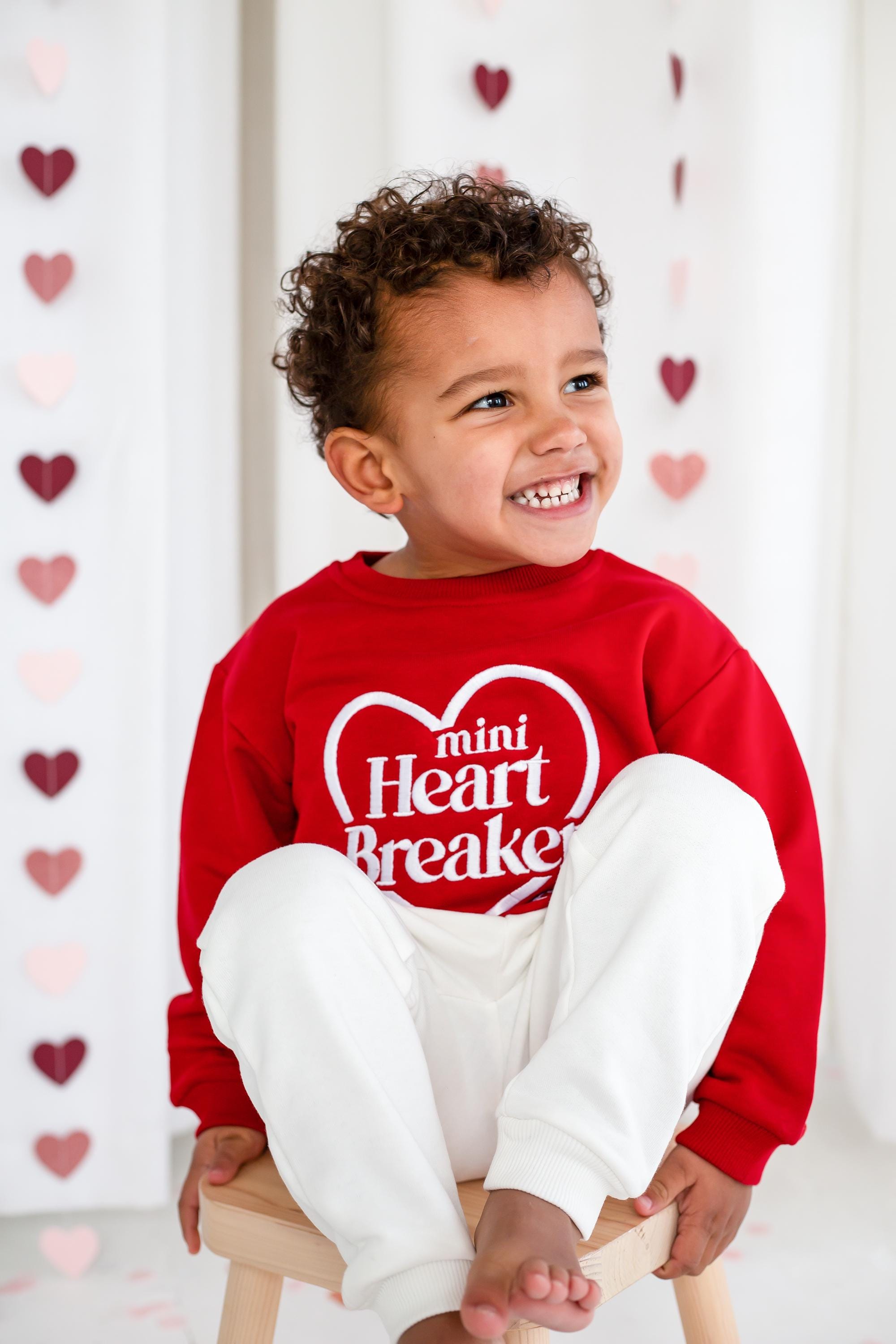 Mini Heartbreaker Valentines Embroidered Personalised Sweatshirt Jumper ...