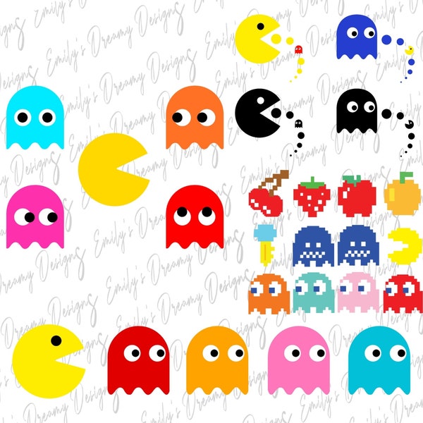 Pacman Svg - Etsy