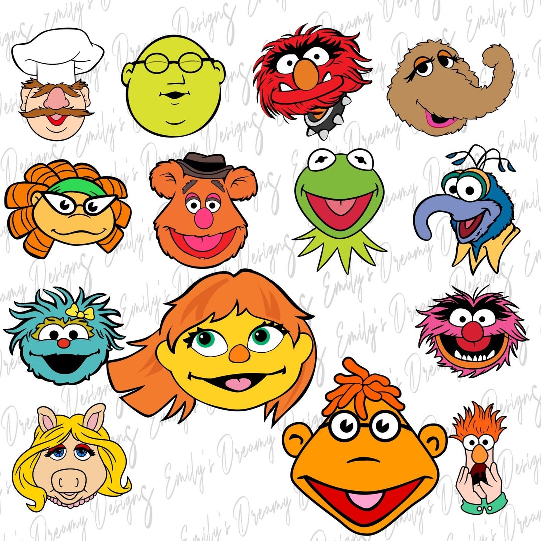 Muppet Heads SVG PNG Bundle Muppet Svg Png Muppet Friends Svg - Etsy