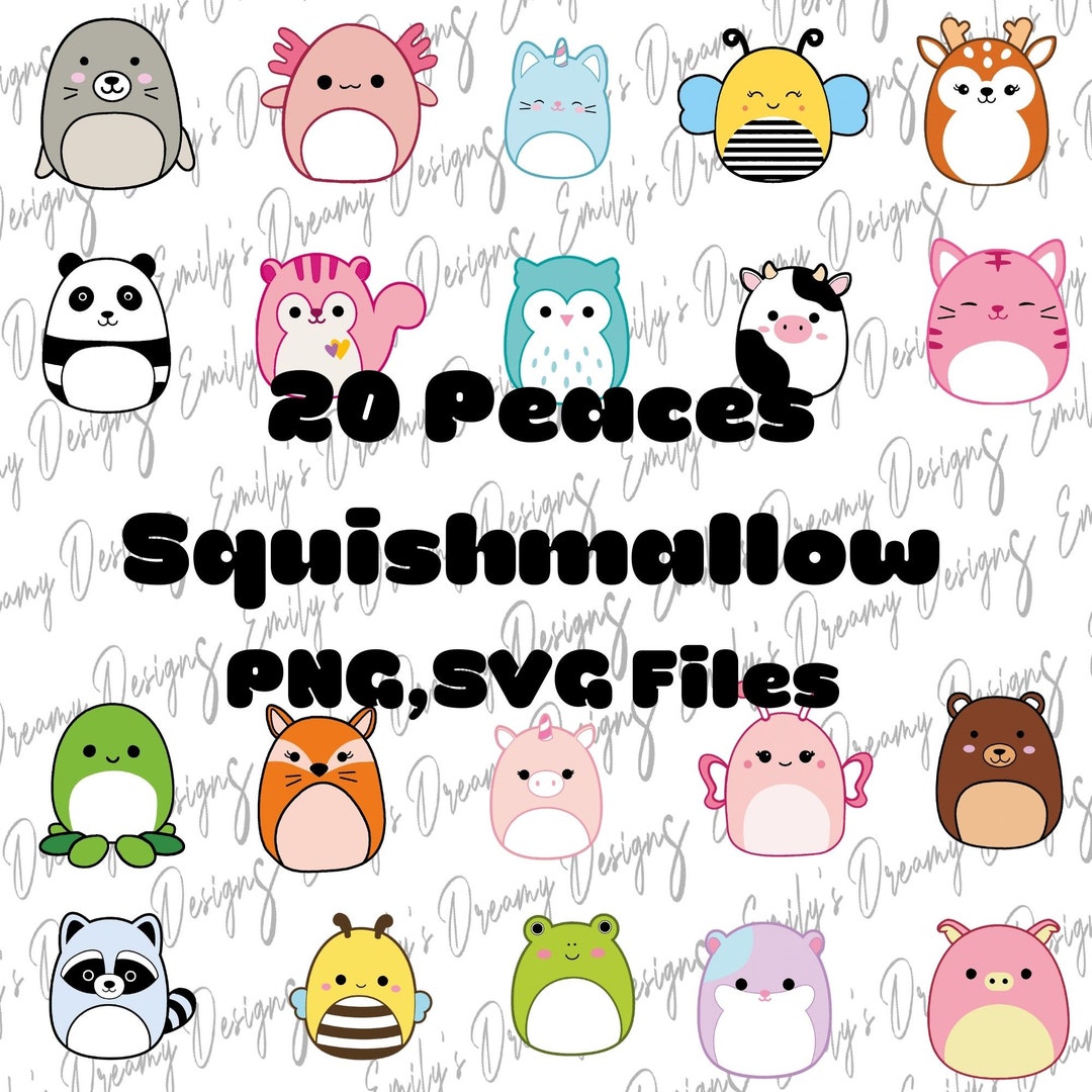 20 Squishmallow PNG SVG Clipart Designs Bundle Images on - Etsy Singapore