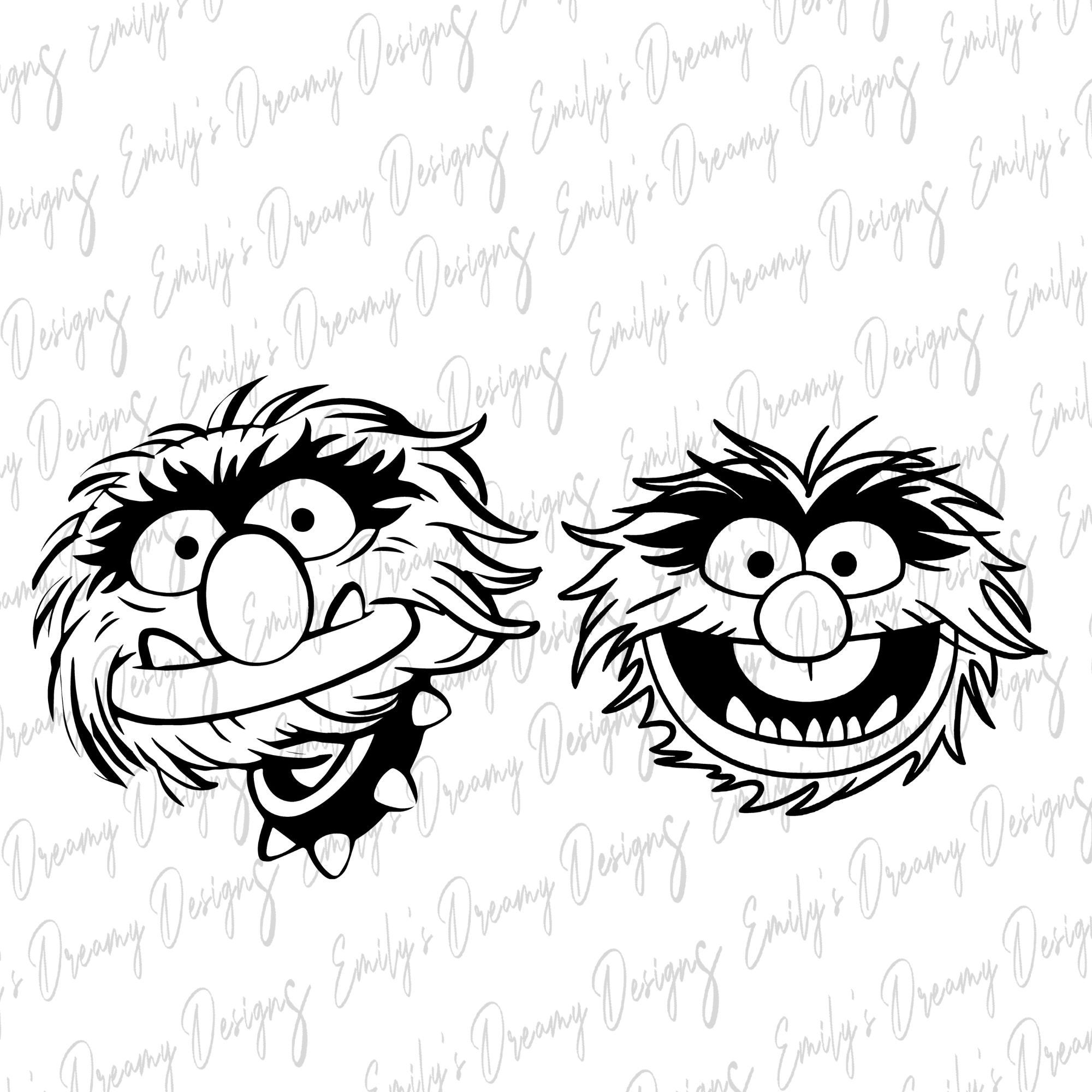 Muppet Heads Outlines SVG PNG Bundle Muppet Svg Png Muppet - Etsy