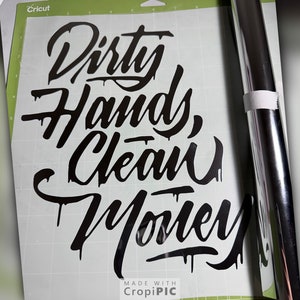 Dirty Hands Clean Money Decal - Etsy