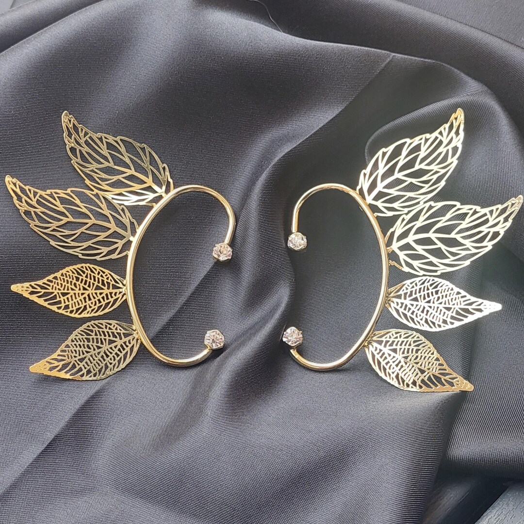 Elvish Ear Cuffs for Kids: Gothic Fantasy Jewelry Set in Gold & Silver ...