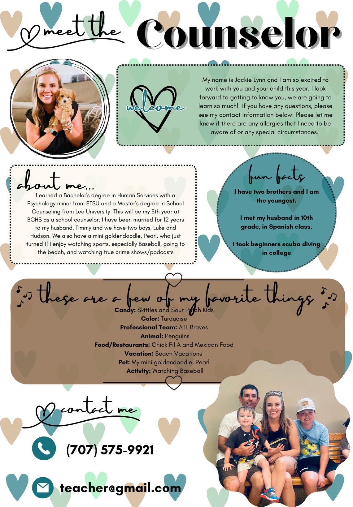 EDITABLE: mint to Be Meet the Counselor Canva Template instant Download ...