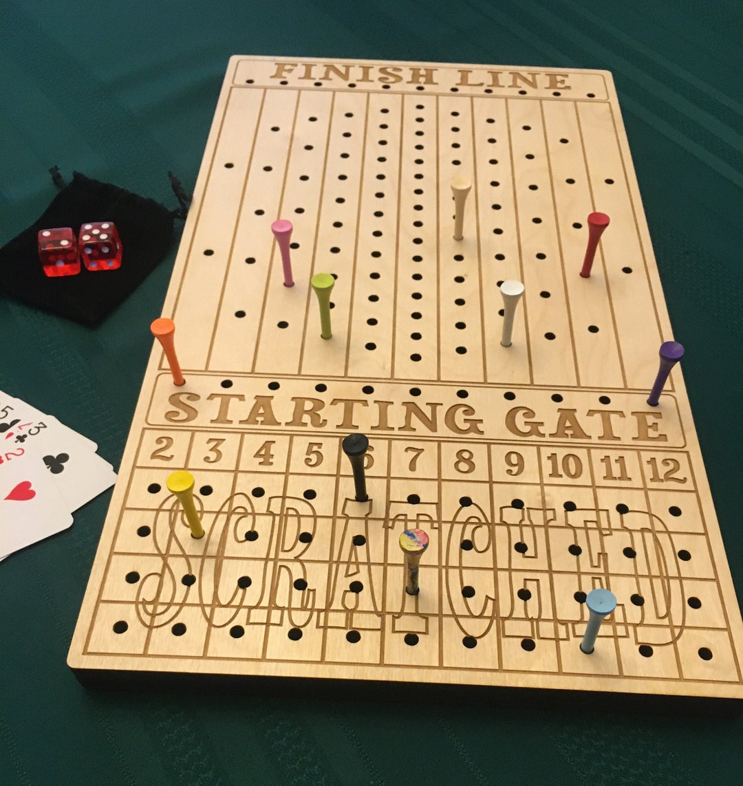 Horse Race Board Game - W/golf Tees | Four Sizes - Etsy