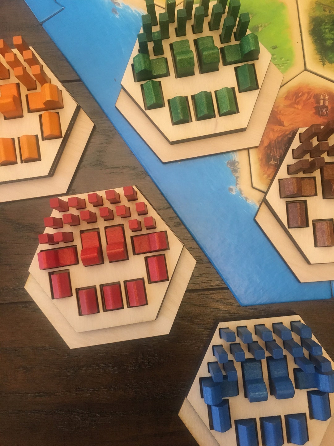 Base Game Piece Holder Organizer - | WOOD HEX (ADD Points Tracker) - Etsy