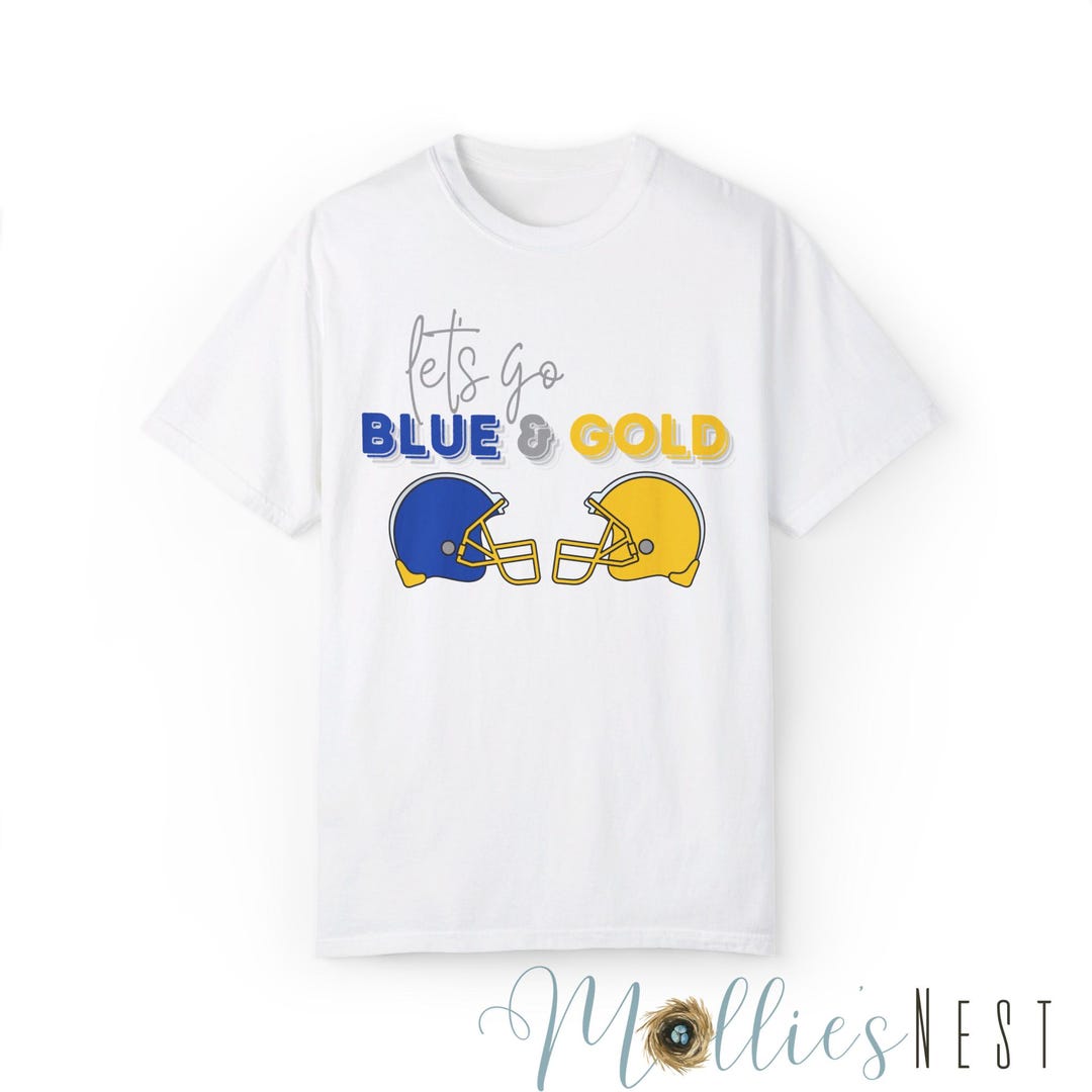 Let's Go Blue-gold, Football Helmet, School Colors, Football Team, Team ...