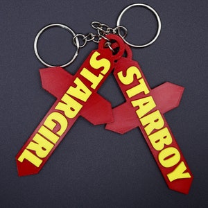 The Weeknd - Starboy Stargirl Keychain - Etsy