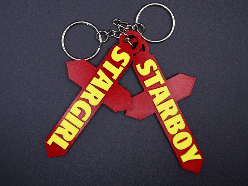 The Weeknd - Starboy Stargirl Keychain - Etsy
