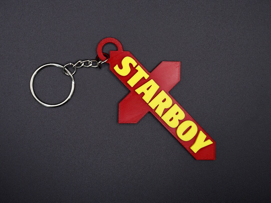 The Weeknd - Starboy Stargirl Keychain - Etsy