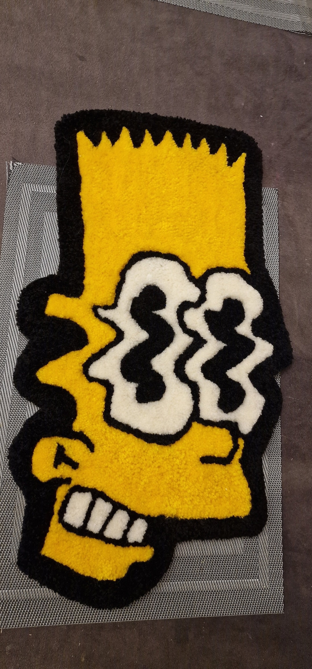 Handmade Tufting Rug Bart Simpsons Trippy. Size 29x50cm. - Etsy