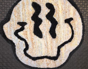 Tufting Rug Smiling Face Smile Patterned Handmade Special Design Multi ...