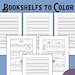 Bookshelf Tracker to Color Reading Journal Printable for Bookworm Gift ...