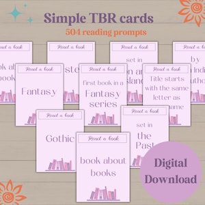 Printable Reading Prompts Cards for Booklover Gift What to Read Next ...