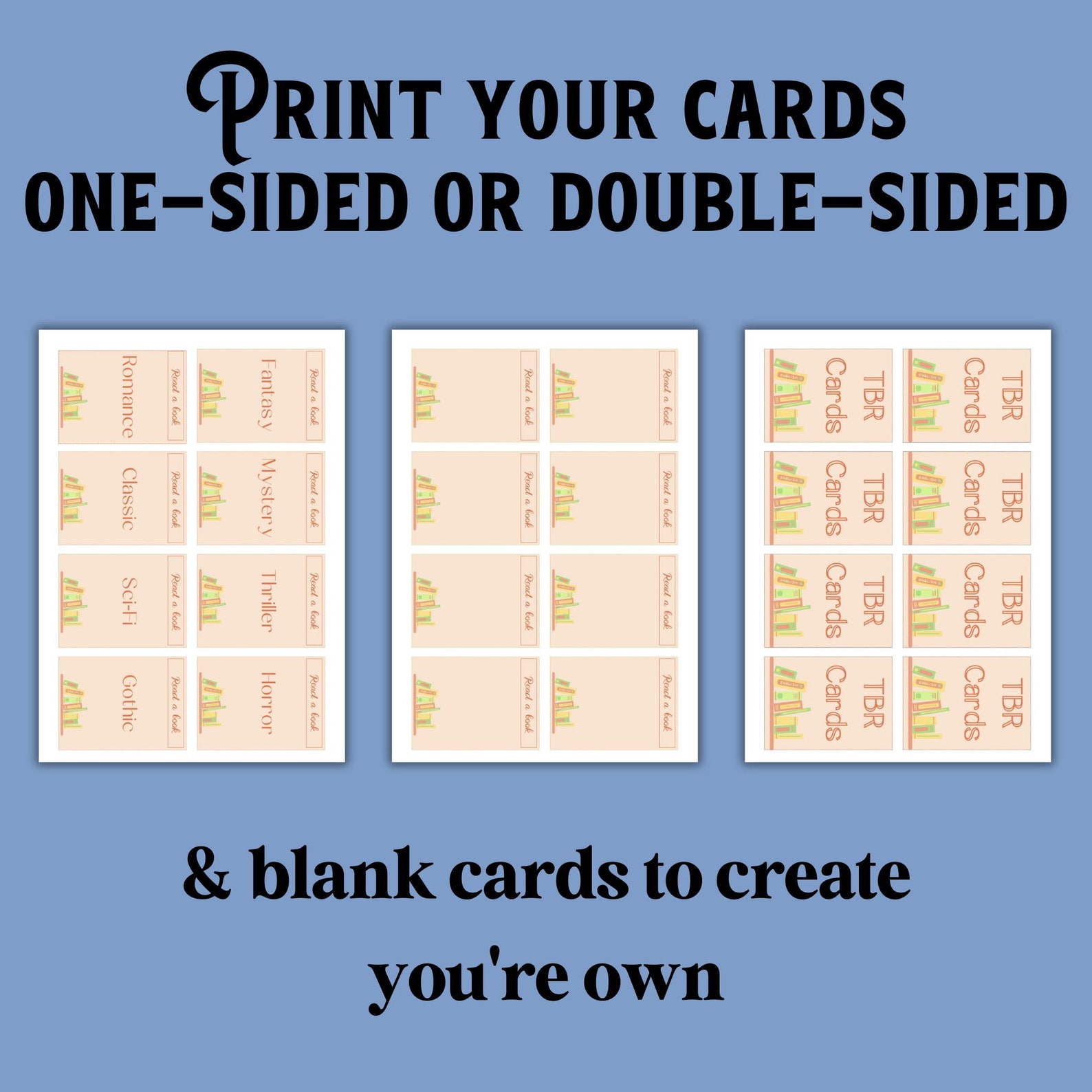 Printable Reading Prompts Cards Booklover Gift What to Read Next TBR ...