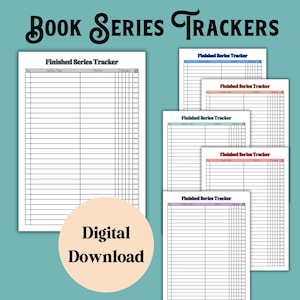 Series Tracker With Series and Book Ratings for Booklover Gift for ...