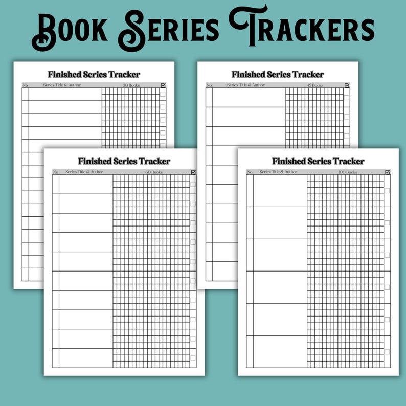 Series Tracker With Series and Book Ratings for Booklover Gift for ...