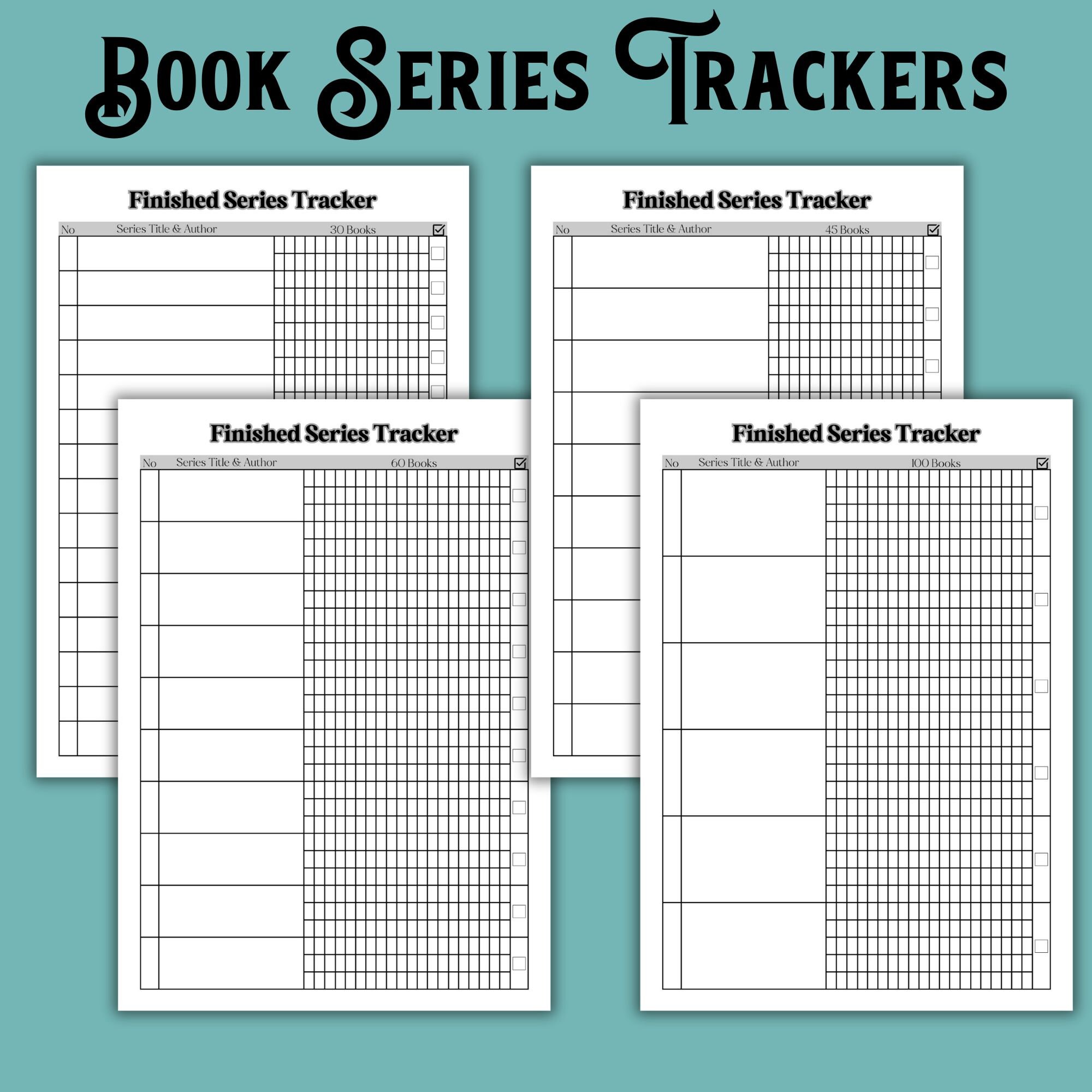 Series Tracker With Series and Book Ratings for Booklover Gift for ...