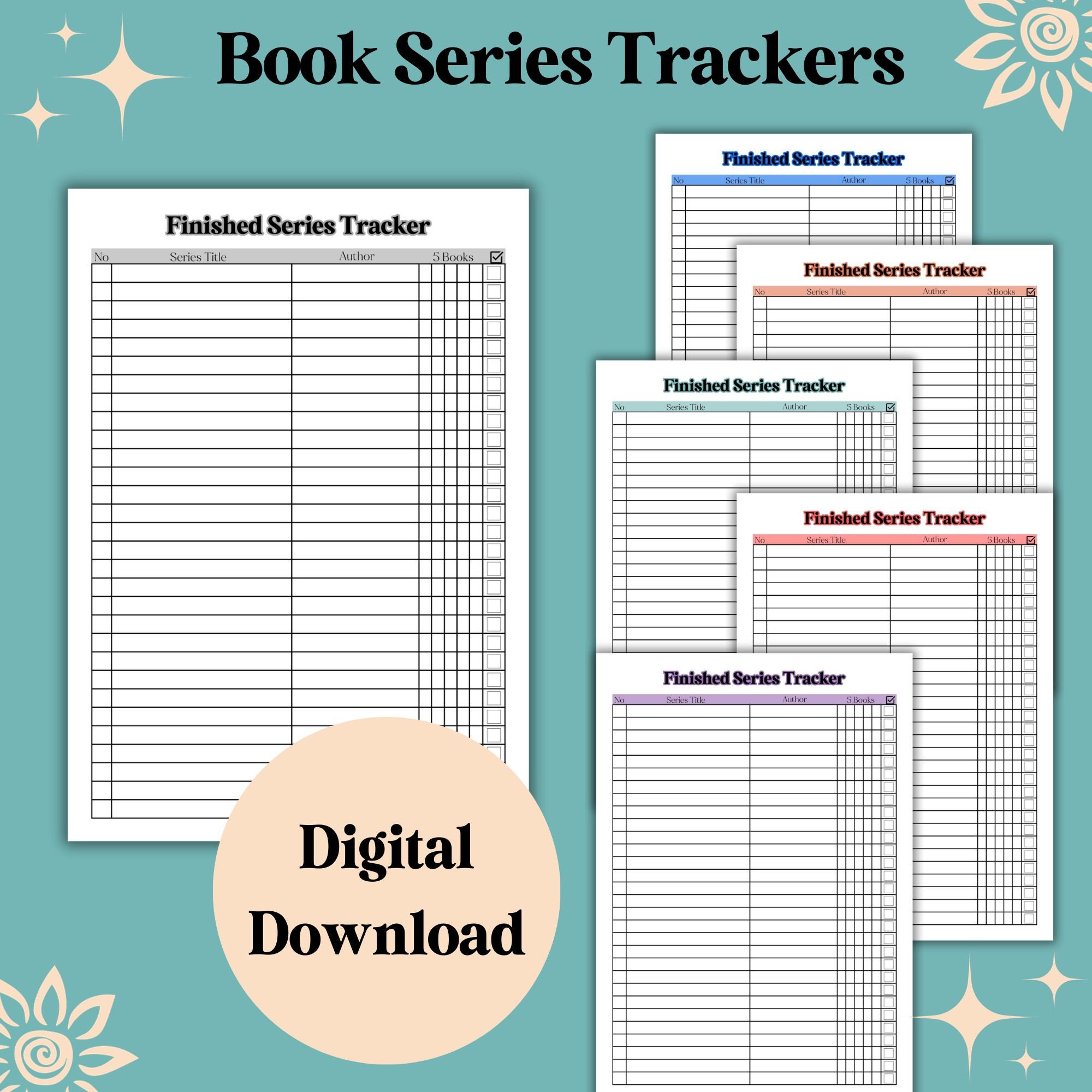 Series Tracker With Series and Book Ratings for Booklover Gift for ...