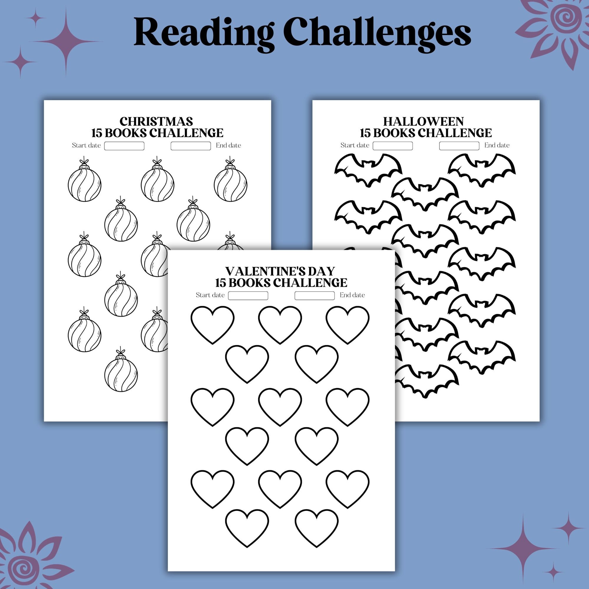 Printable Reading Challenges for Booklover Gift TBR Challenge What to ...