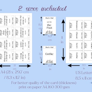 Printable Reading Prompts Cards Booklover Gift What to Read - Etsy