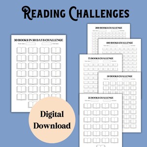 Printable Reading Challenges for Booklover Gift TBR Challenge What to ...
